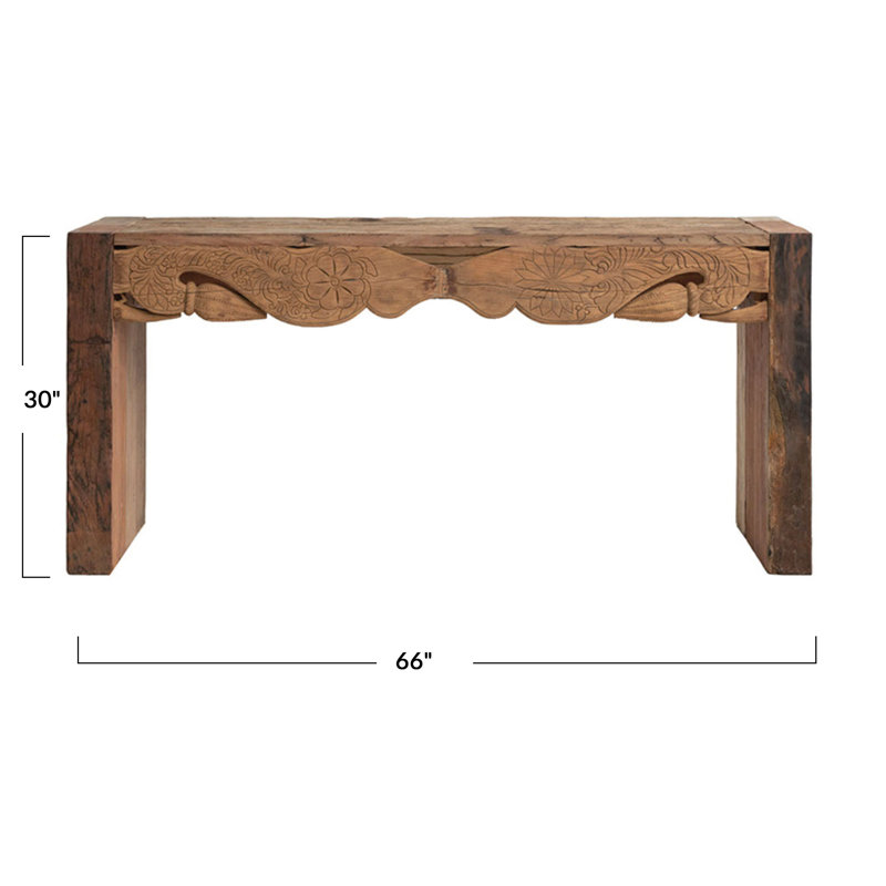 Loon Peak® Kaiyon 66" Solid Wood Console Table | Wayfair